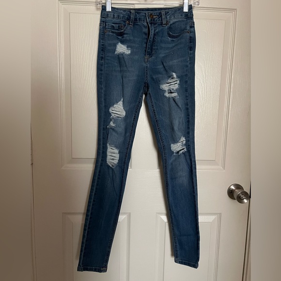 Blue Spice | Jeans | Blue Spice Blue Distressed High Waist Skinny ...